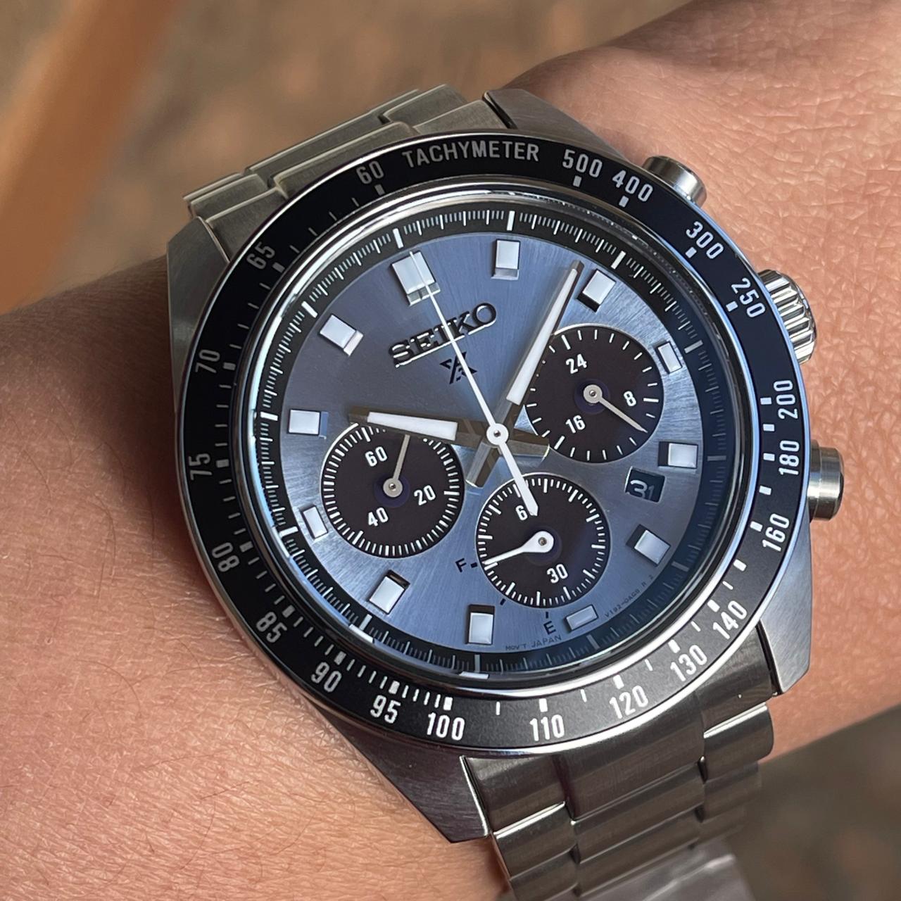 Seiko Solar Prosprex Cronografo Speedtimer SSC935 Azul – Taniguchi Relógios