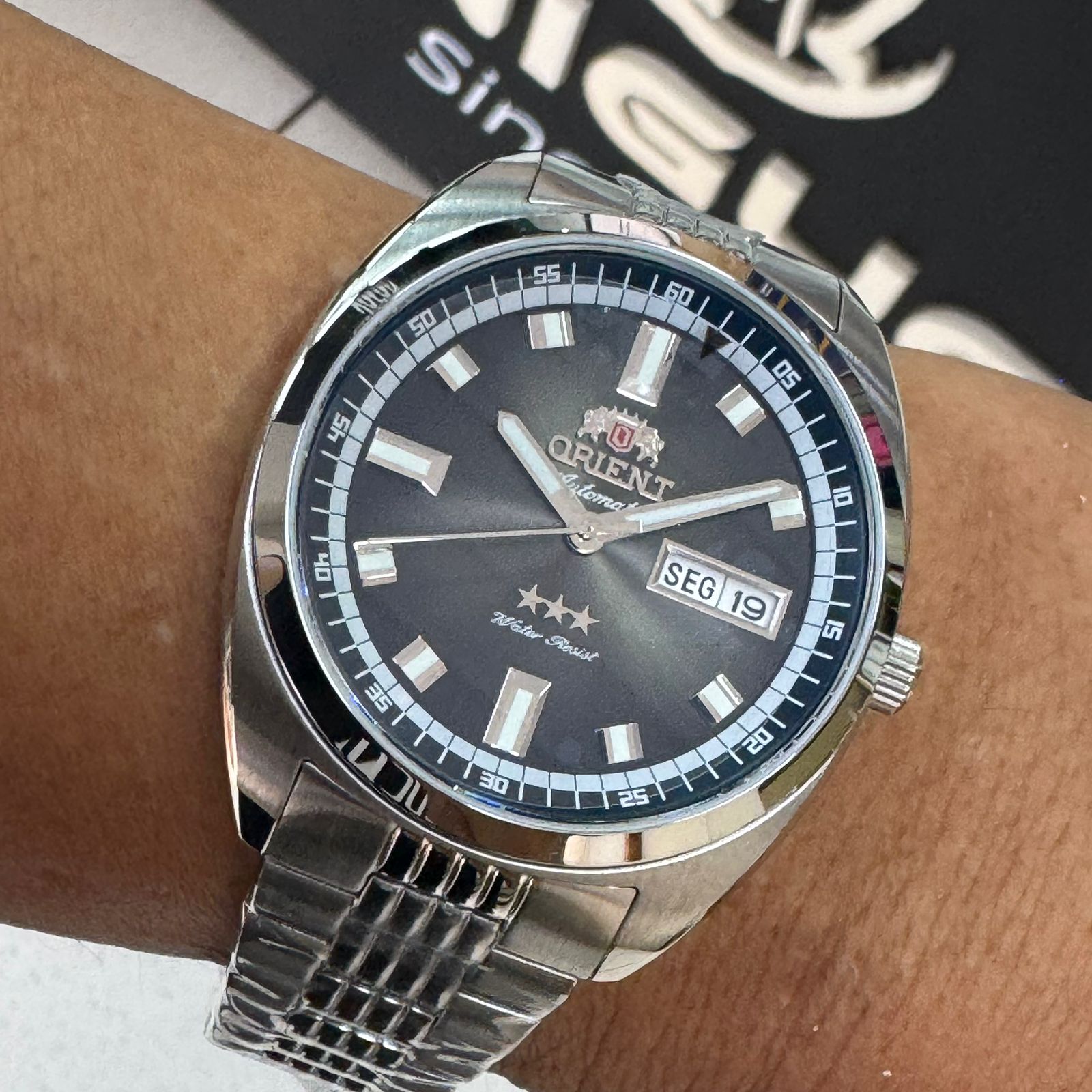 Orient 3 estrelas Automático Heritage YN6SS004 Preto – Taniguchi Relógios