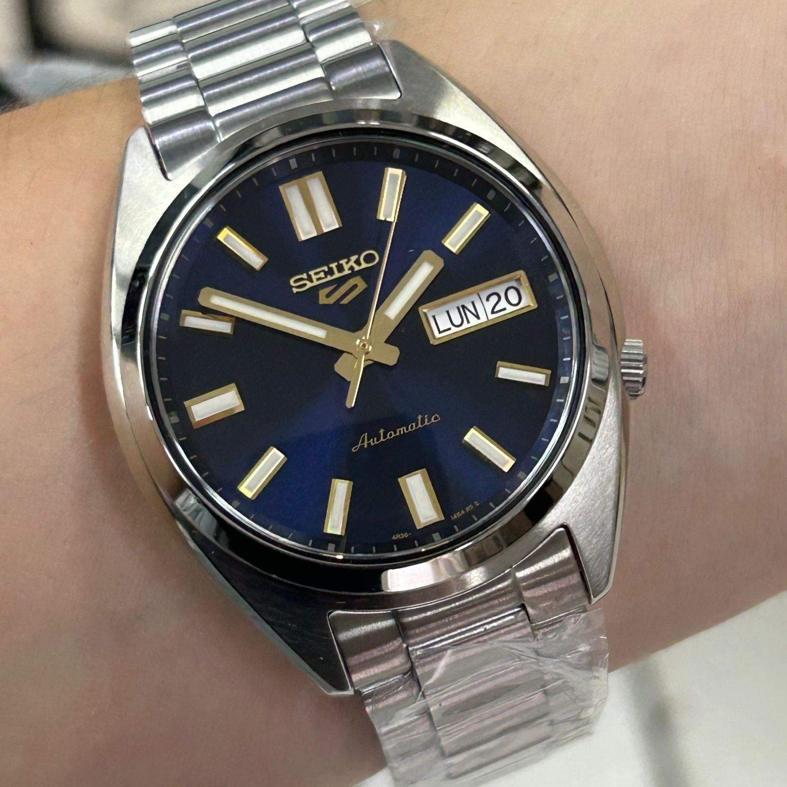 Seiko 5 sports clássico SRPL55B1 Azul Prata – Taniguchi Relógios